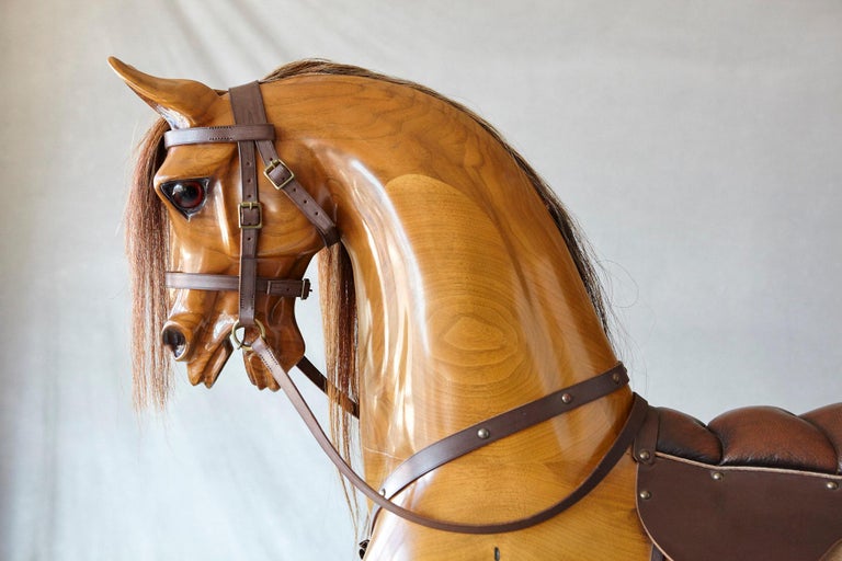 Extra Large Custom Made Oak Rocking Horse by Stevenson Brothers ...