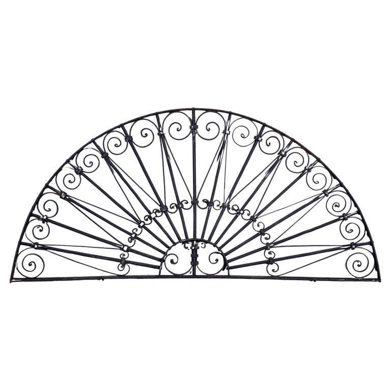 Extra Large Early 20th C Architectural Black Iron Arch For Sale at 1stDibs