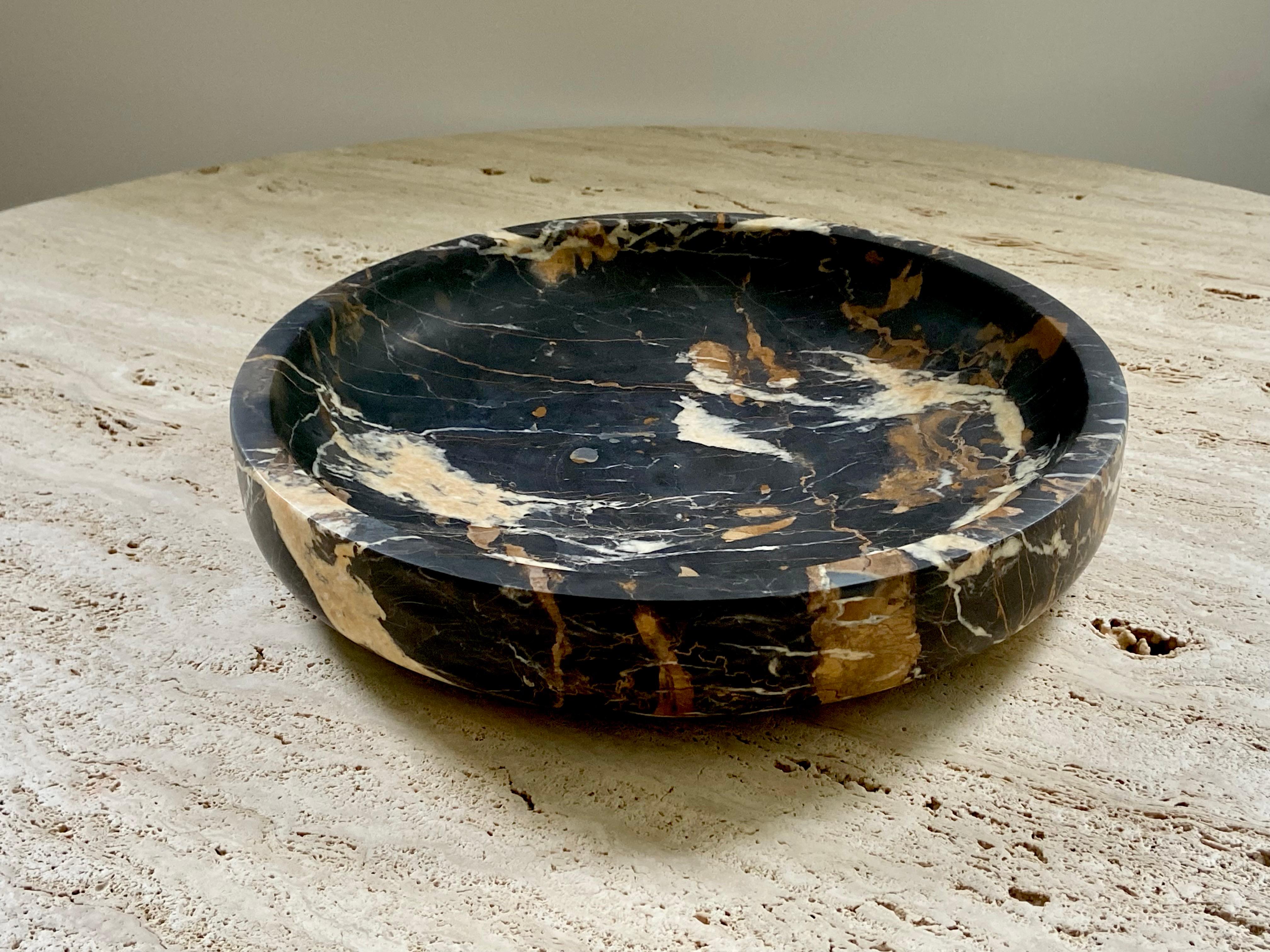 Extra Large Michelangelo Black Magic Marble Bowl For Sale at 1stDibs