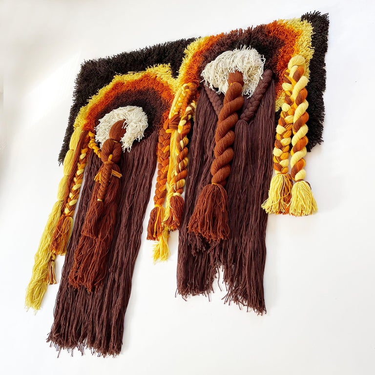 Extra Large Modernist Macrame Wall Rug by Desso Studio, Netherlands ...