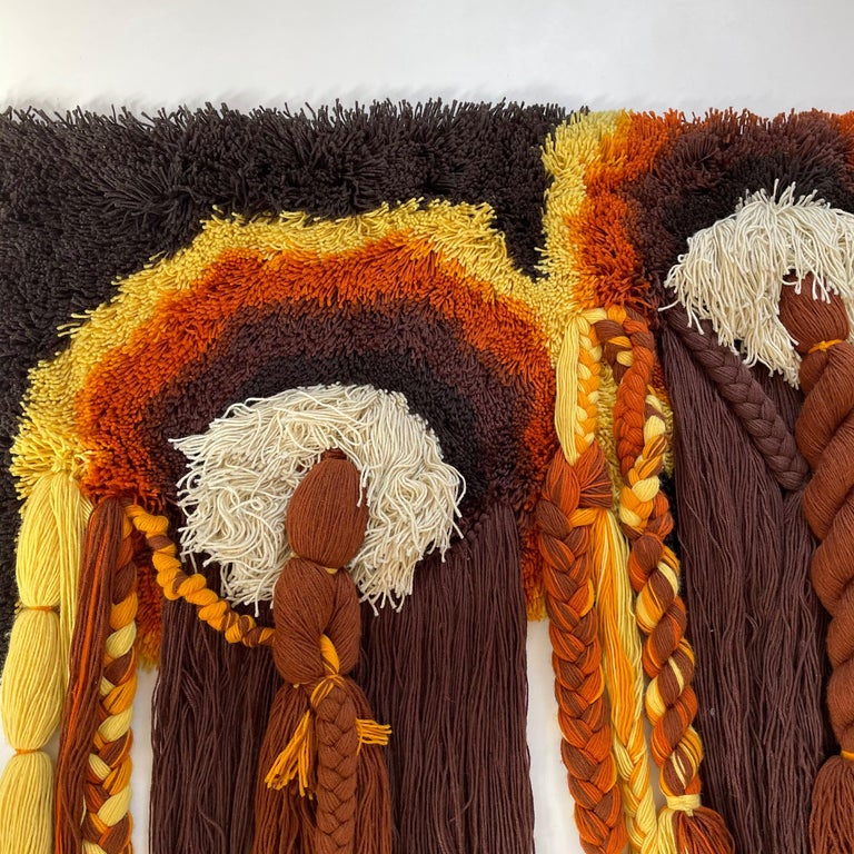 Extra Large Modernist Macrame Wall Rug by Desso Studio, Netherlands ...