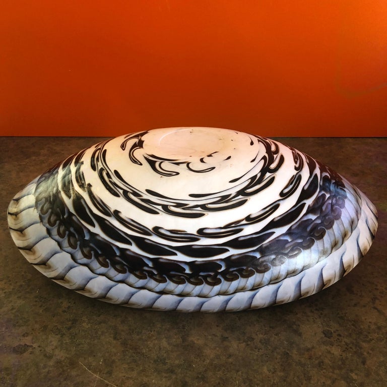 Extra Large "Seashell" Shaped Centerpiece Bowl by Yalos for Murano ...