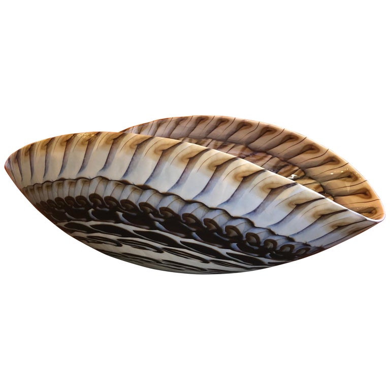 Extra Large "Seashell" Shaped Centerpiece Bowl by Yalos for Murano ...