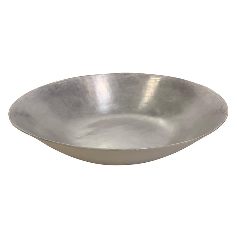 Extra Large Silver Leaf Handmade Bowl, Italy, Contemporary For Sale at ...