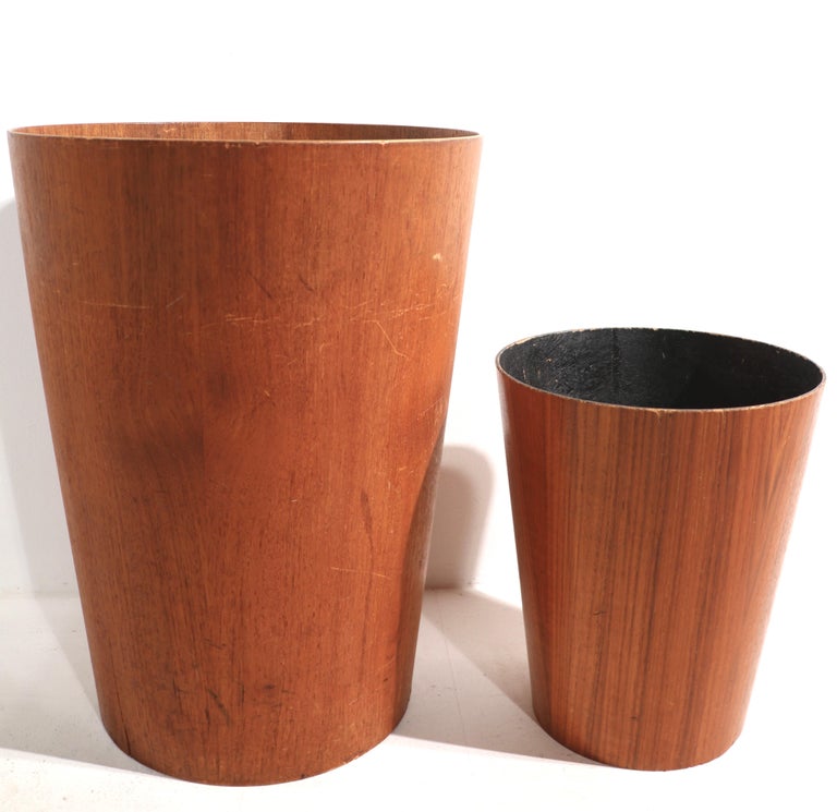 Extra Large Teak Trash Bin Made in Sweden by Servex Designed by Martin ...