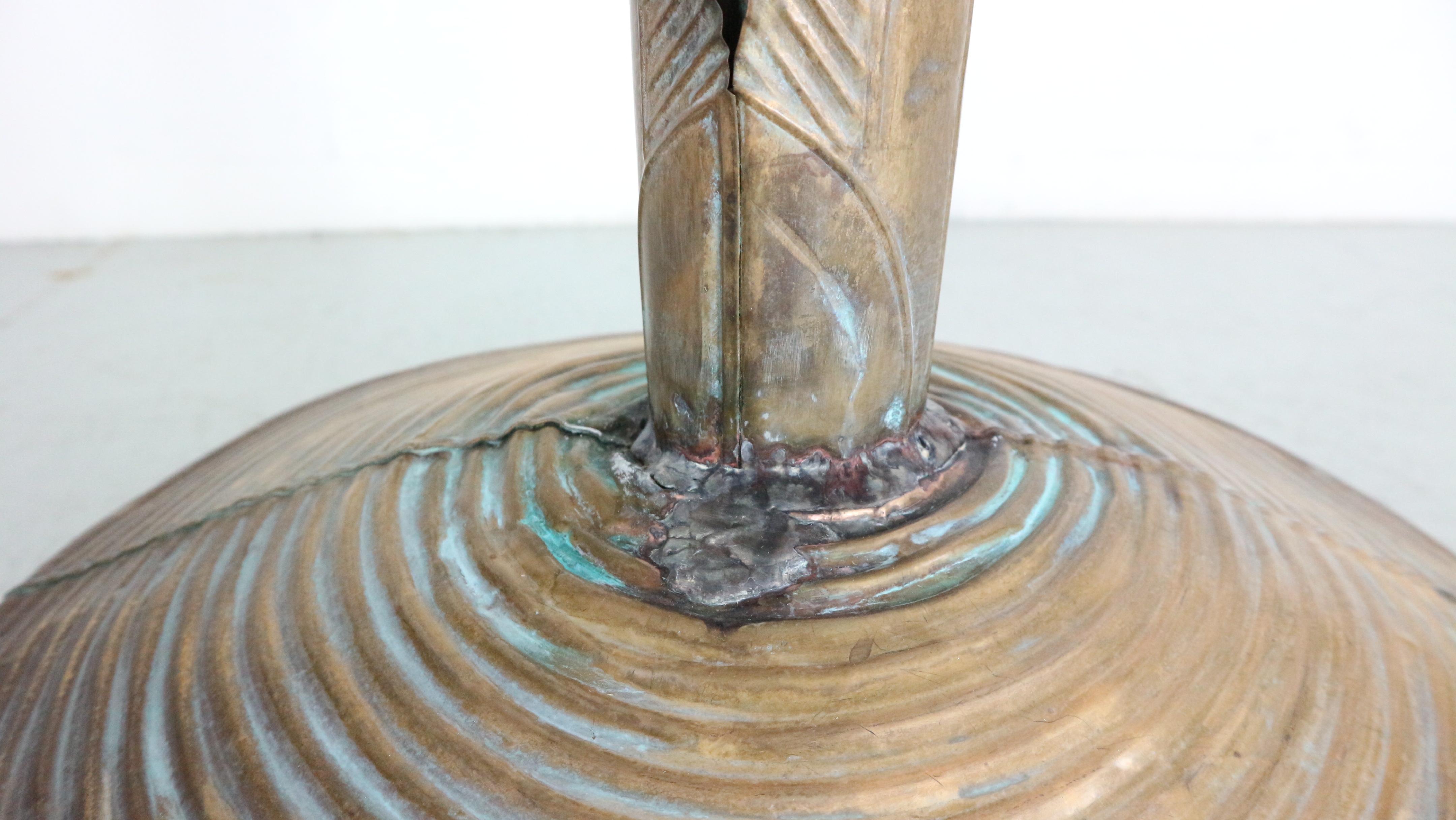 Extra Large Vintage Coastal French Maison Jansen Copper Banana Palm ...