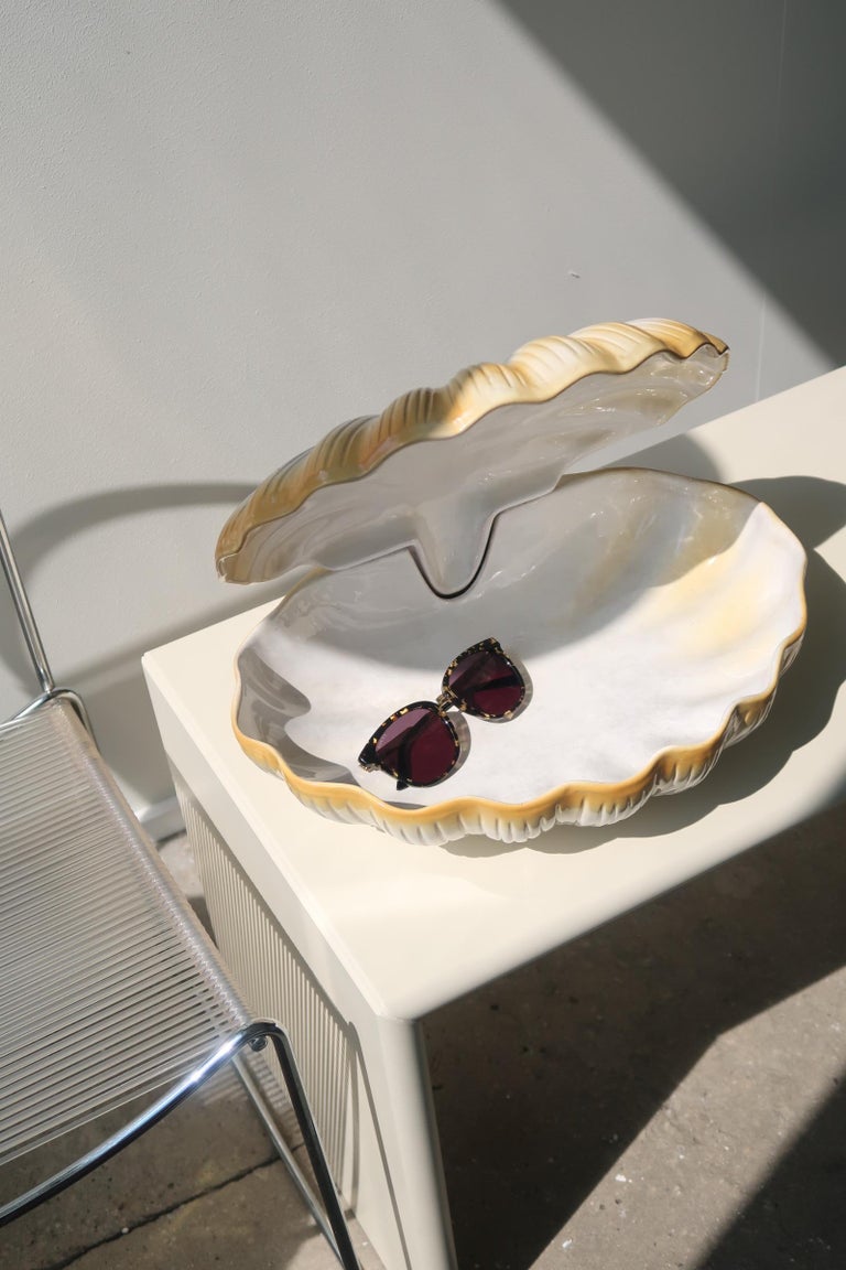 Extra Large Vintage Italian 70s Ceramic Handmade Shell Clam Bowl ...