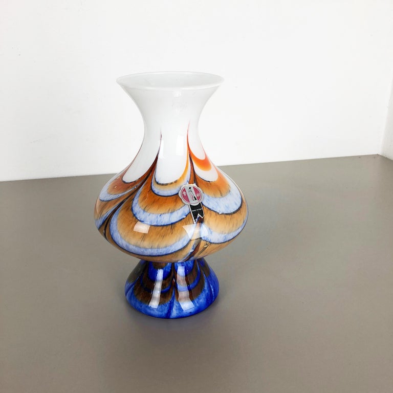 Extra Large Vintage Pop Art Opaline Florence Vase Design, Italy For ...