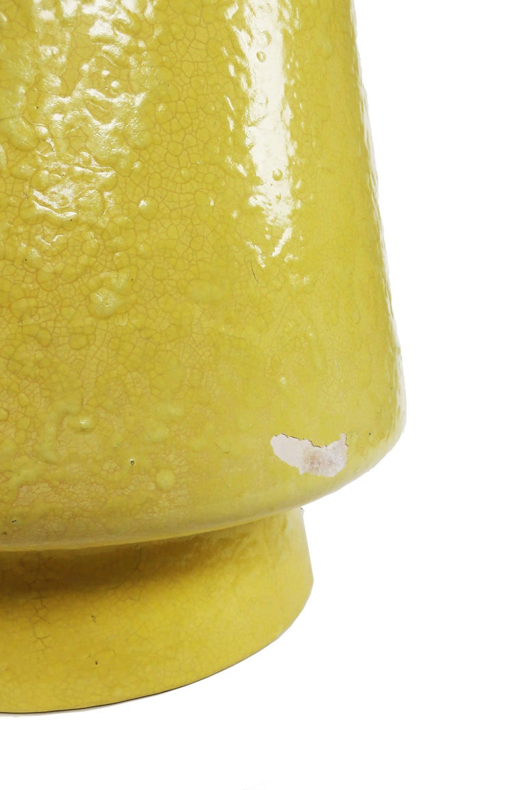 Extra Large Yellow Mid-Century Modern Ceramic Planter at 1stDibs