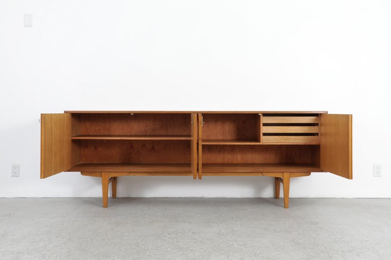 Extra Long Danish Teak Sideboard with Blonde Legs at 1stDibs