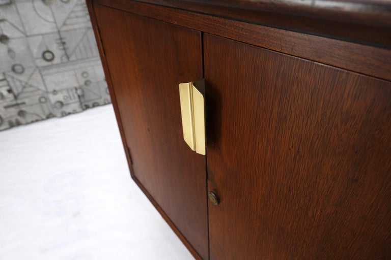 Extra Long Mid Century Modern Walnut Console Table w/ Two Door ...