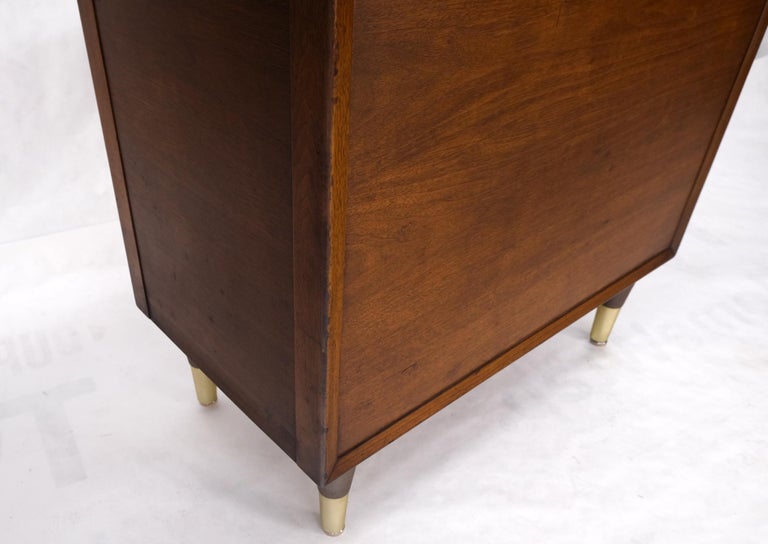 Extra Long Mid Century Modern Walnut Console Table w/ Two Door ...