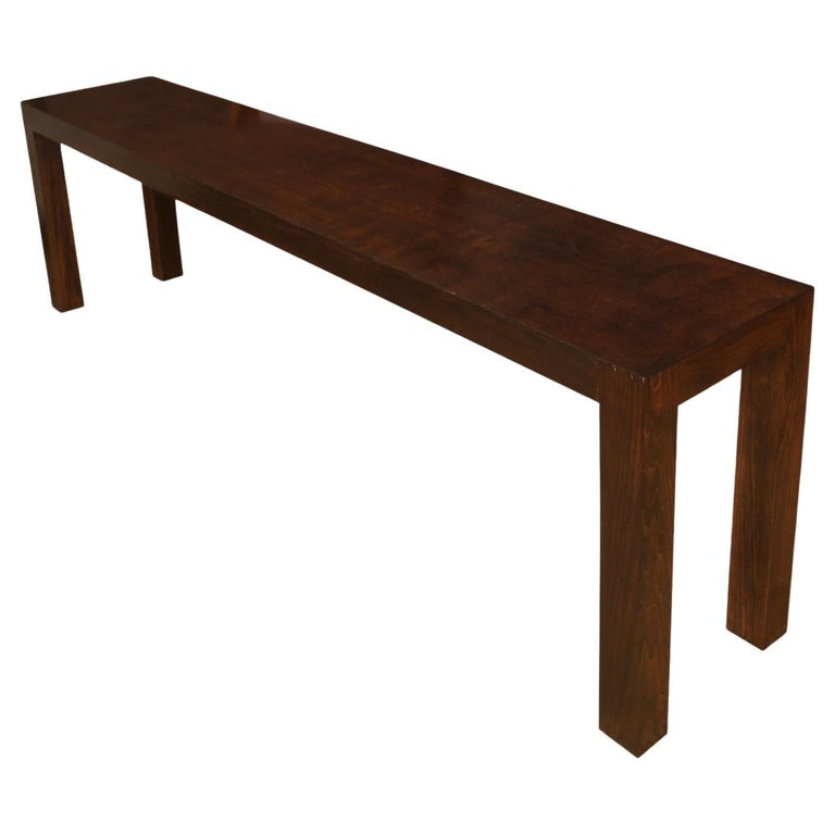 Extra Long Stained Walnut Console Table For Sale at 1stDibs