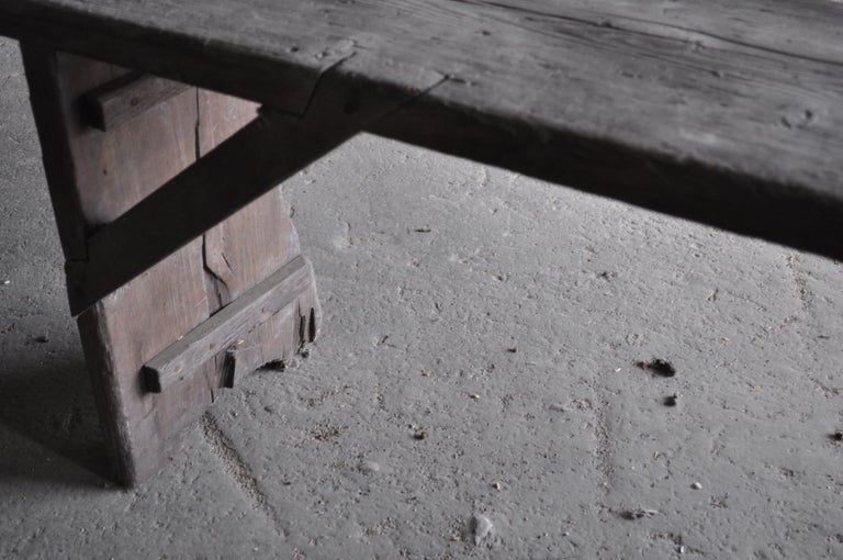 Extra Long Wood Bench at 1stDibs