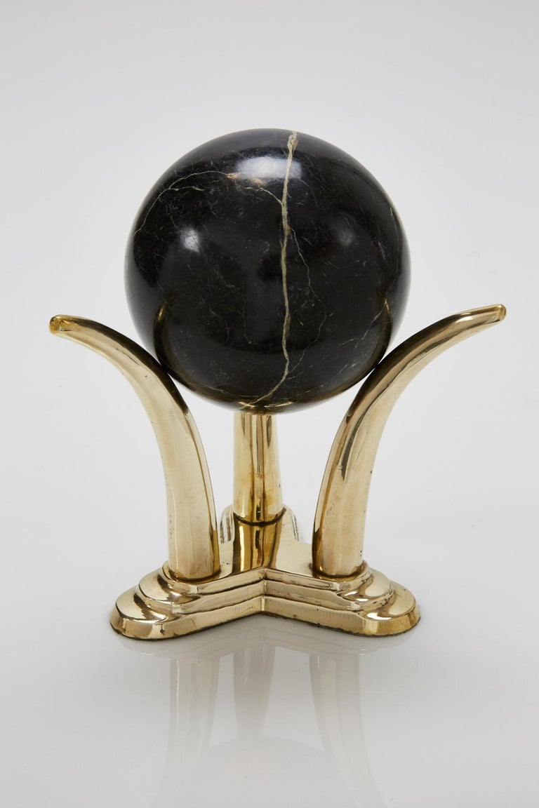 Extra Small Decorative Sphere, Black Stone at 1stDibs