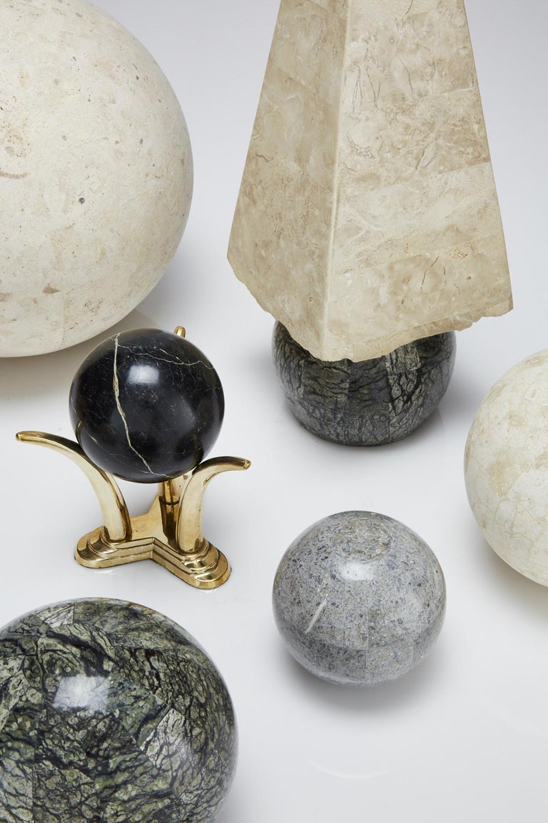 Extra Small Decorative Sphere, Black Stone at 1stDibs
