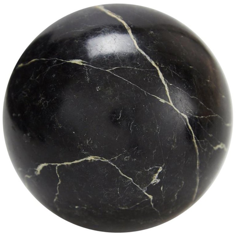 Extra Small Decorative Sphere, Black Stone at 1stDibs