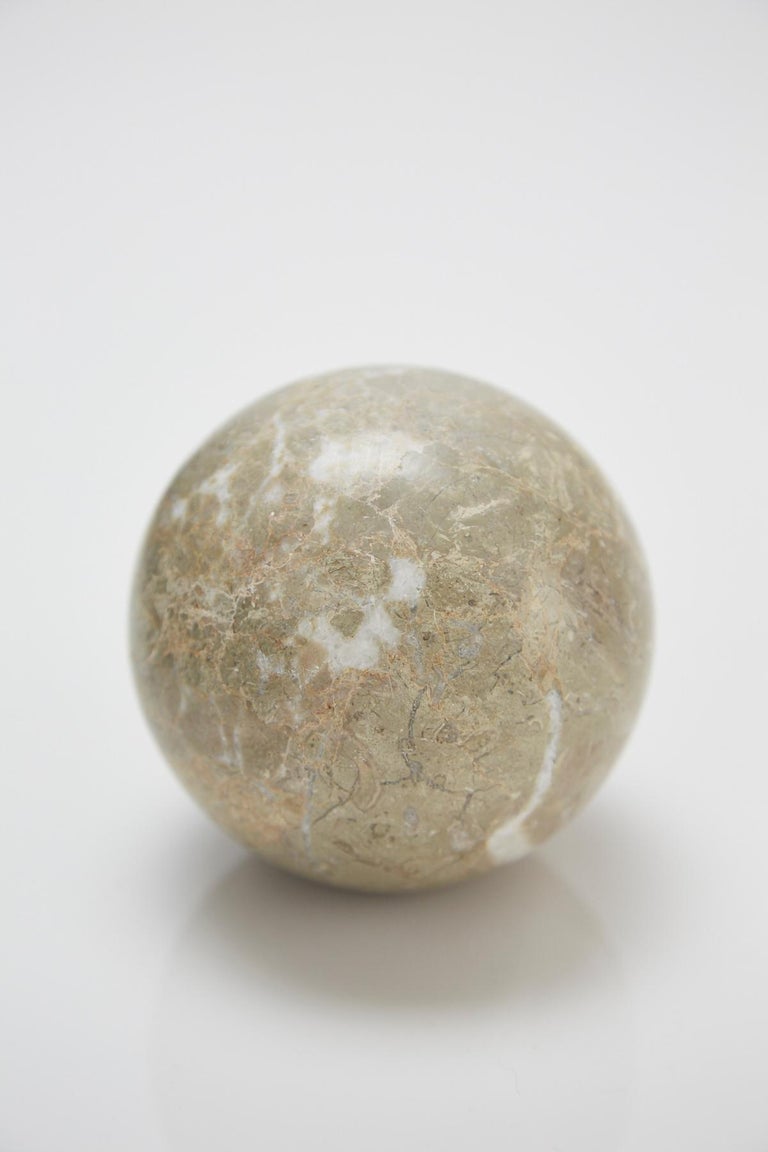 Extra Small Decorative Sphere, Solid Beige Stone For Sale at 1stDibs