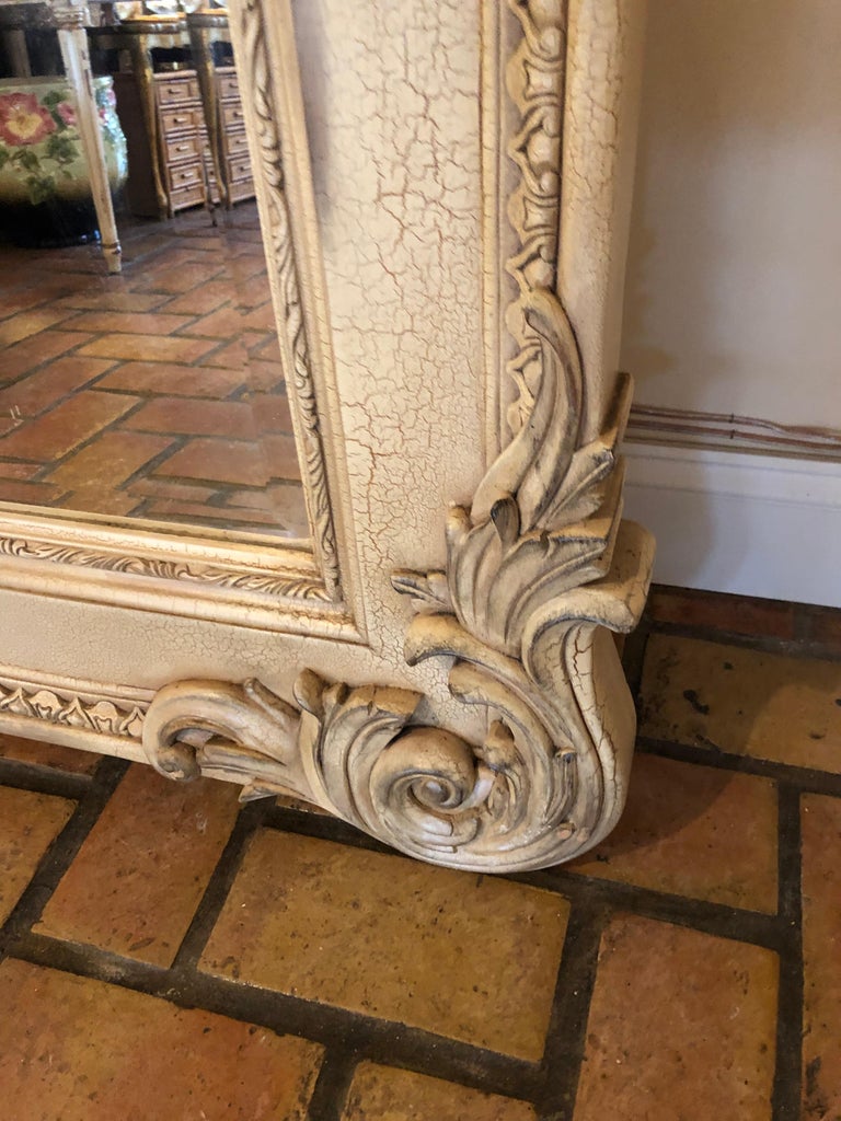 8 ft. Tall Hollywood Regency Style Leaning or Wall Mount Mirror at ...