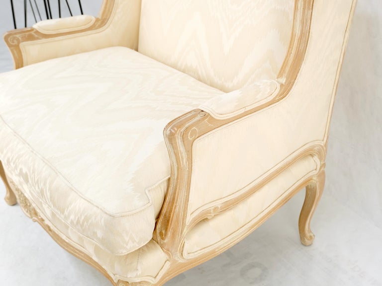 Extra Wide Country French Lounge Chair W/ Matching Ottoman Beige ...