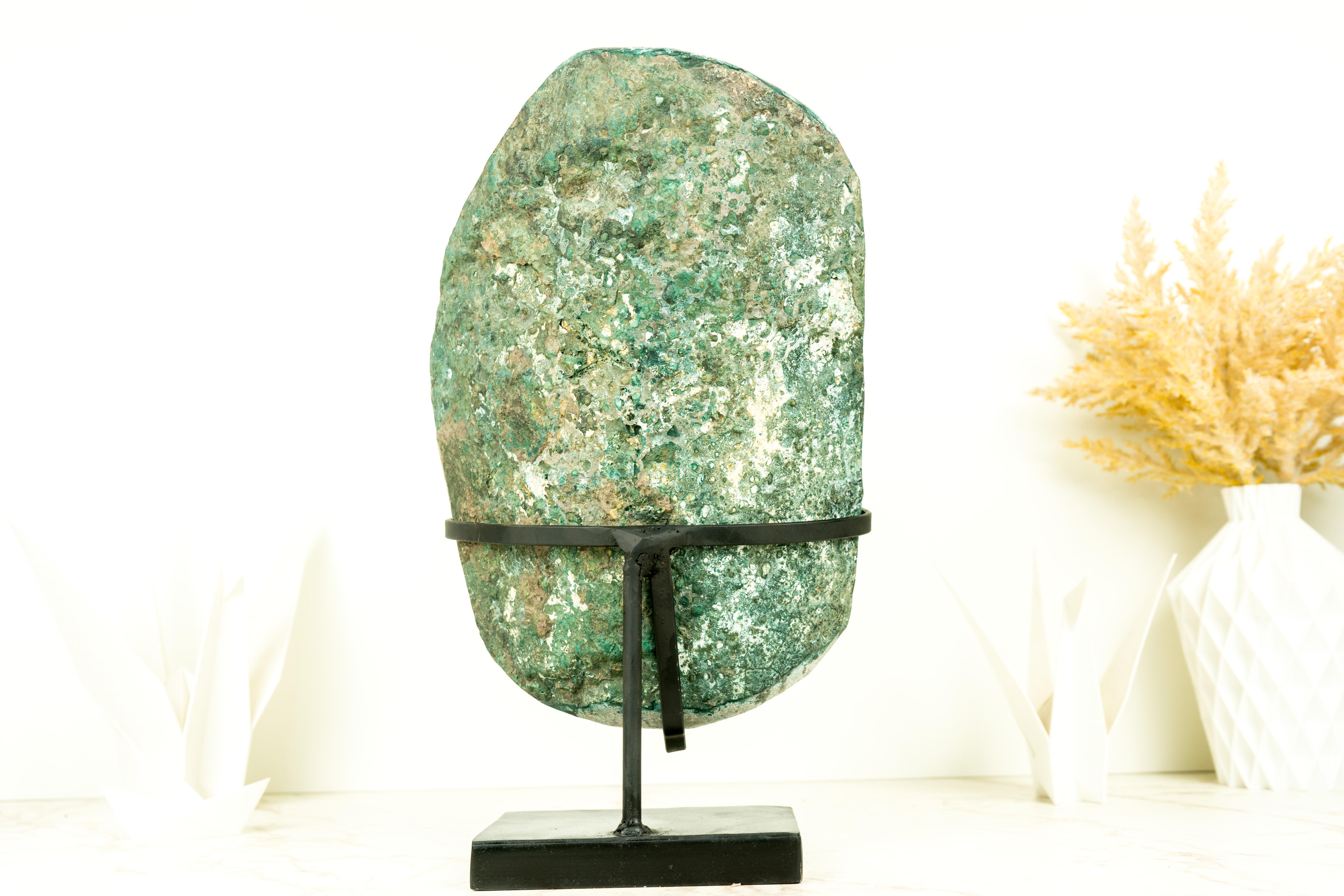 Extramely Rare, Natural Baby Blue Agate, Botryoidal Formations and Moss ...