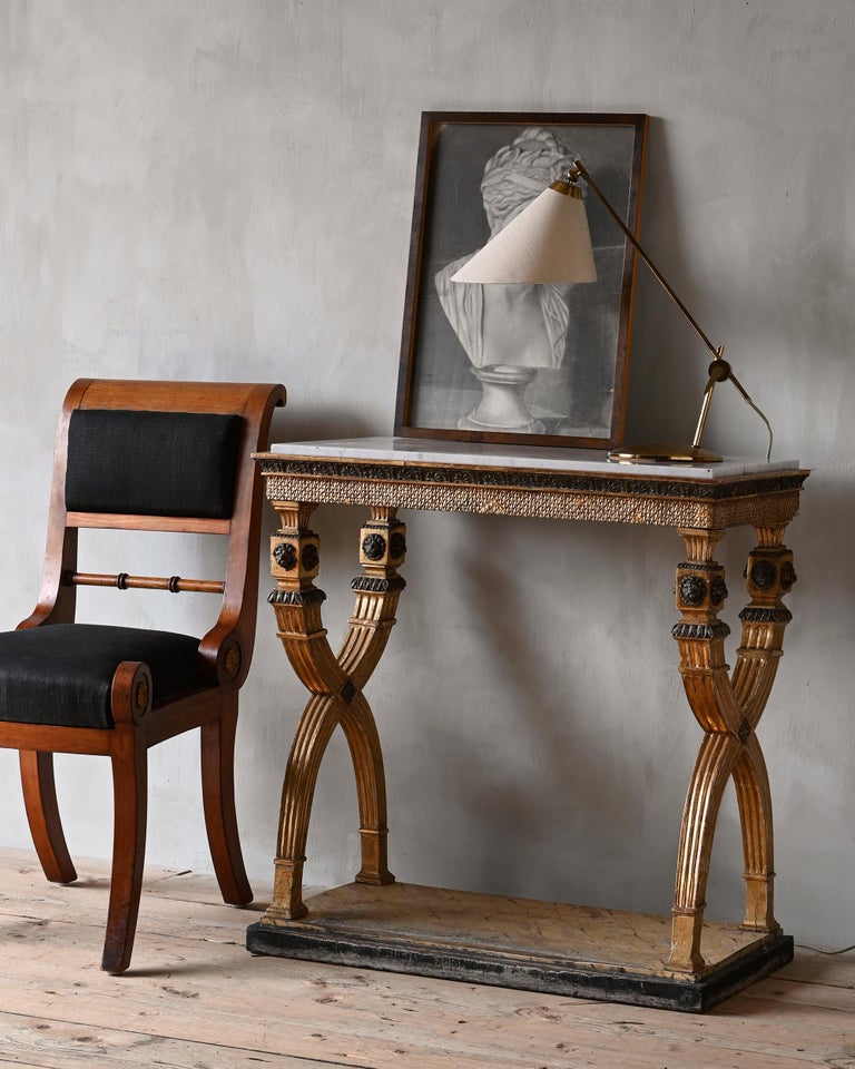 Extraordinary 19th Century Late Gustavian Console Table For Sale at 1stDibs