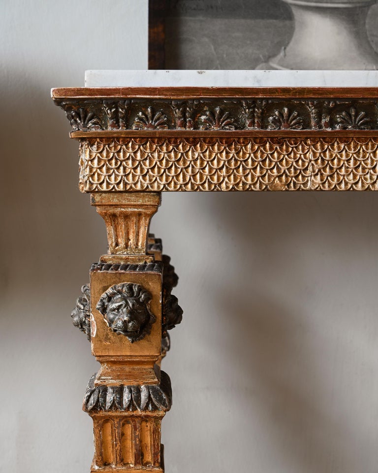 Extraordinary 19th Century Late Gustavian Console Table For Sale at 1stDibs