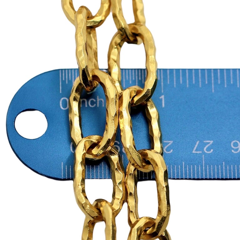 Extraordinary 22K Yellow Gold Long Chain by Jean Mahie at 1stDibs