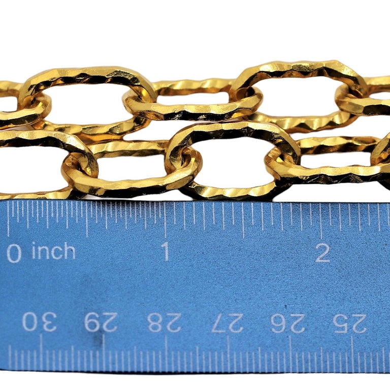 Extraordinary 22K Yellow Gold Long Chain by Jean Mahie at 1stDibs