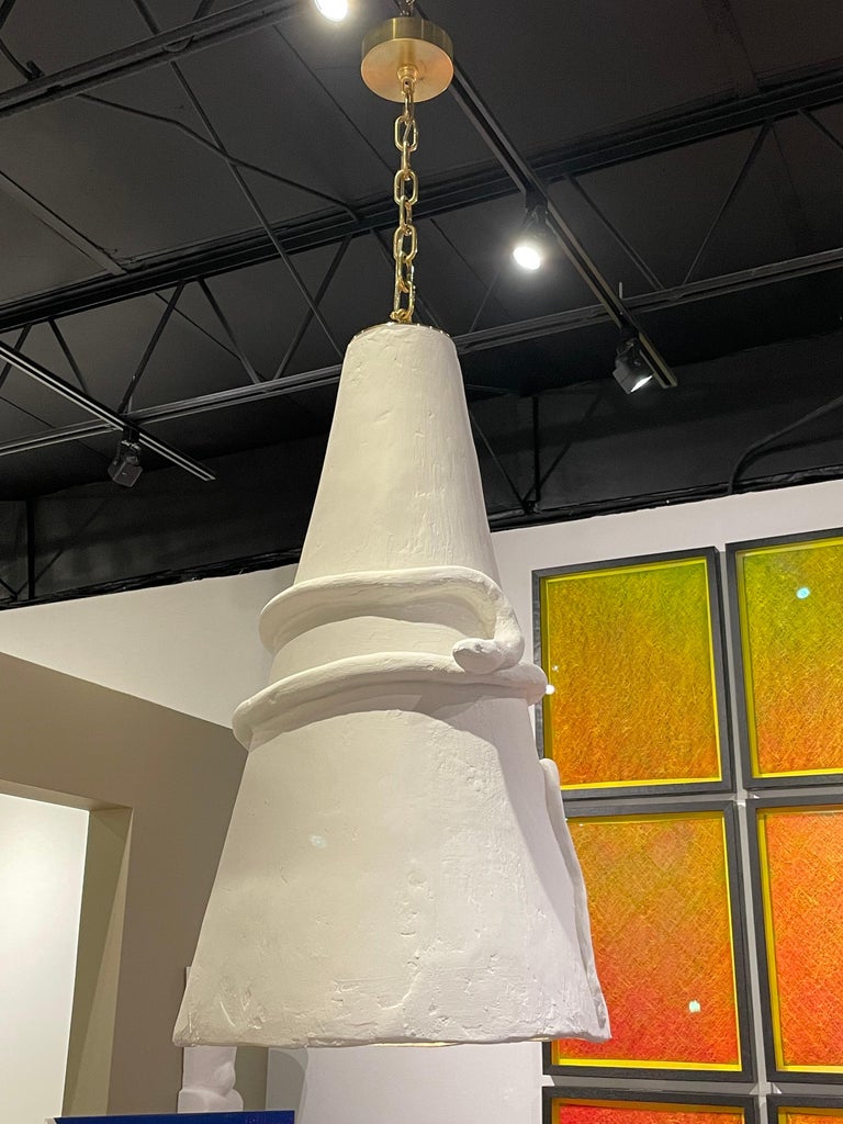 Extraordinary and Whimsical Serpent Plaster Cone Pendant Light For Sale ...