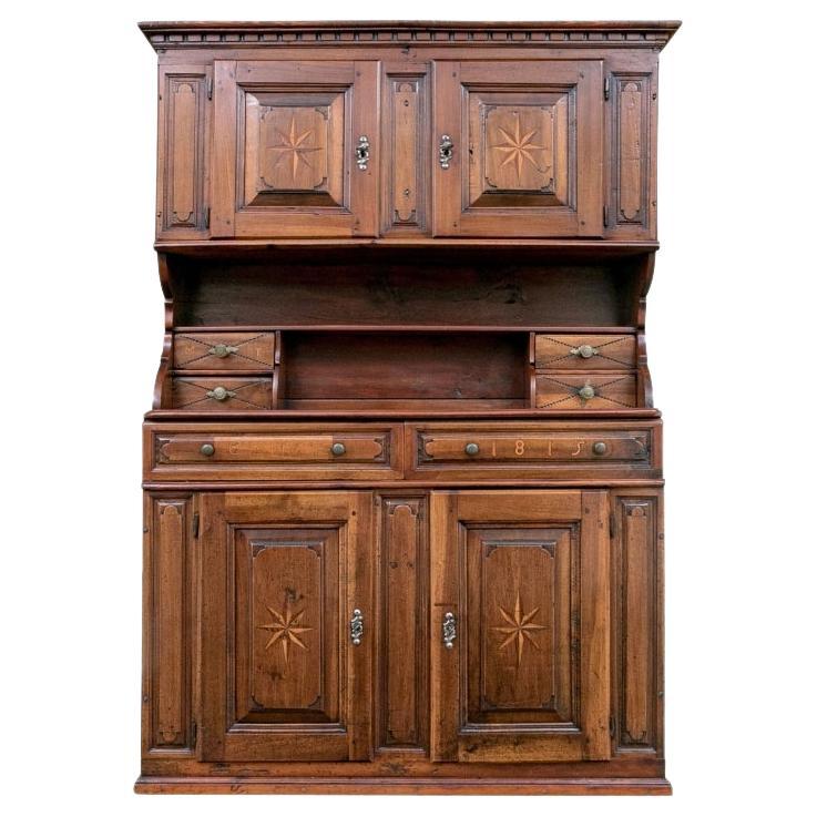 Extraordinary Antique European Cupboard With Compass Inlay For Sale at ...