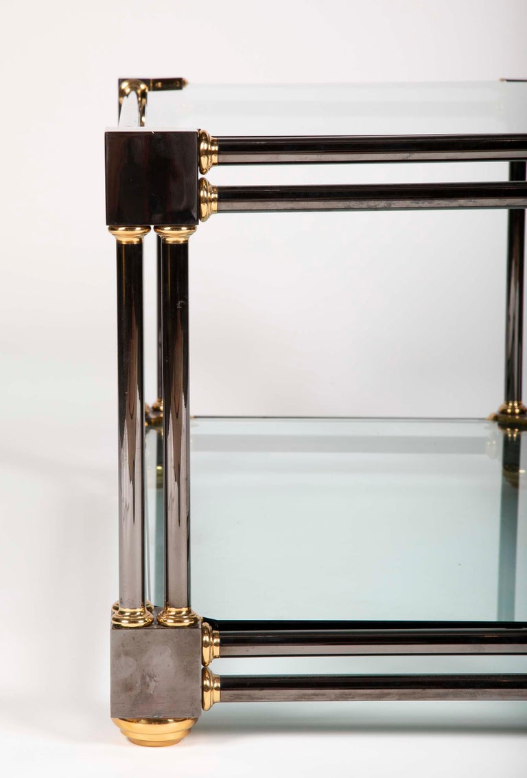 Extraordinary Custom Brass and Gun Metal Steel Coffee Table For Sale at ...