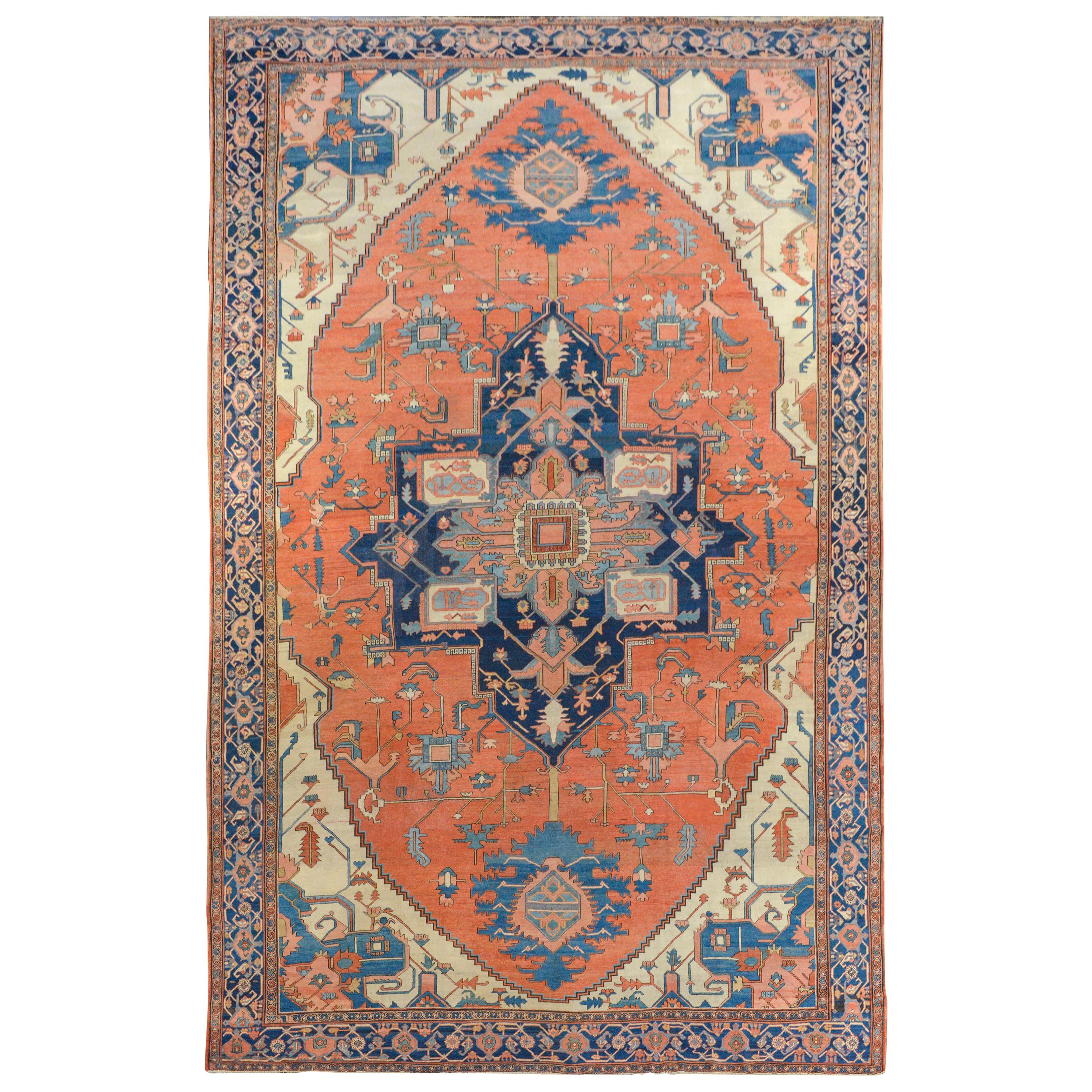 Antique Heriz Serapi Rug at 1stDibs