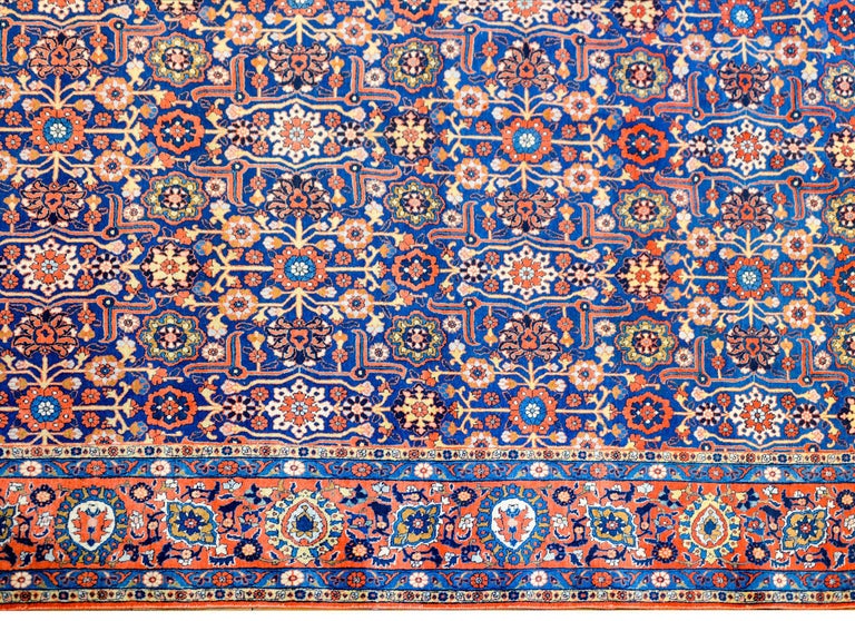 Extraordinary Early 20th Century Yazd Rug For Sale at 1stDibs