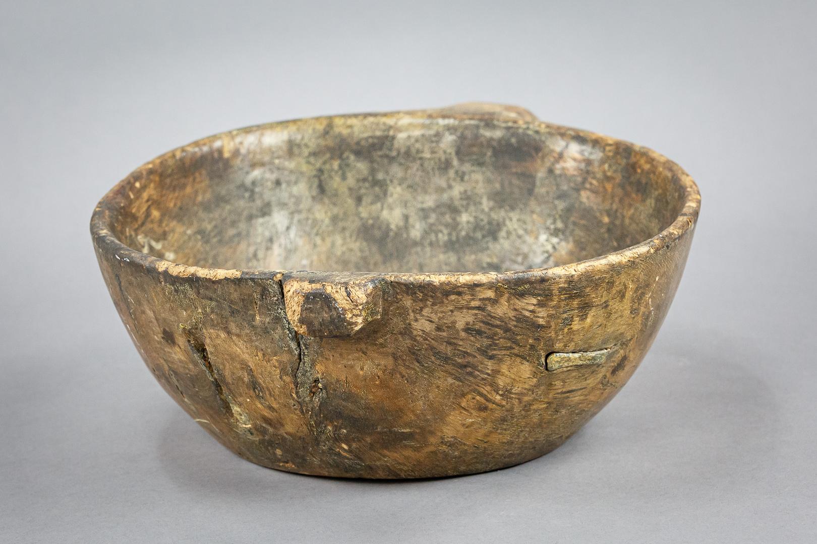 Extraordinary Large Swedish Root or Knot Bowl Dated 1853 at 1stDibs
