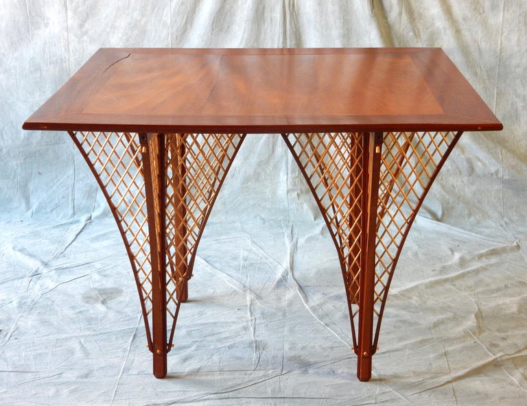 Extraordinary Mid-Century Danish Teak Architectural Lattice Leg Art ...