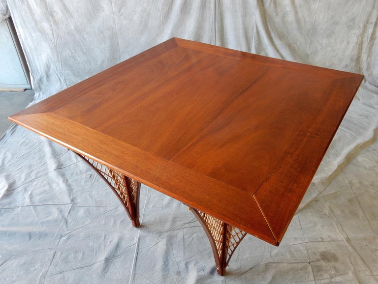 Extraordinary Mid-Century Danish Teak Architectural Lattice Leg Art ...