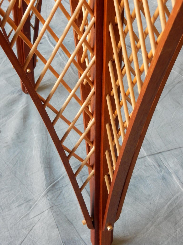 Extraordinary Mid-Century Danish Teak Architectural Lattice Leg Art ...