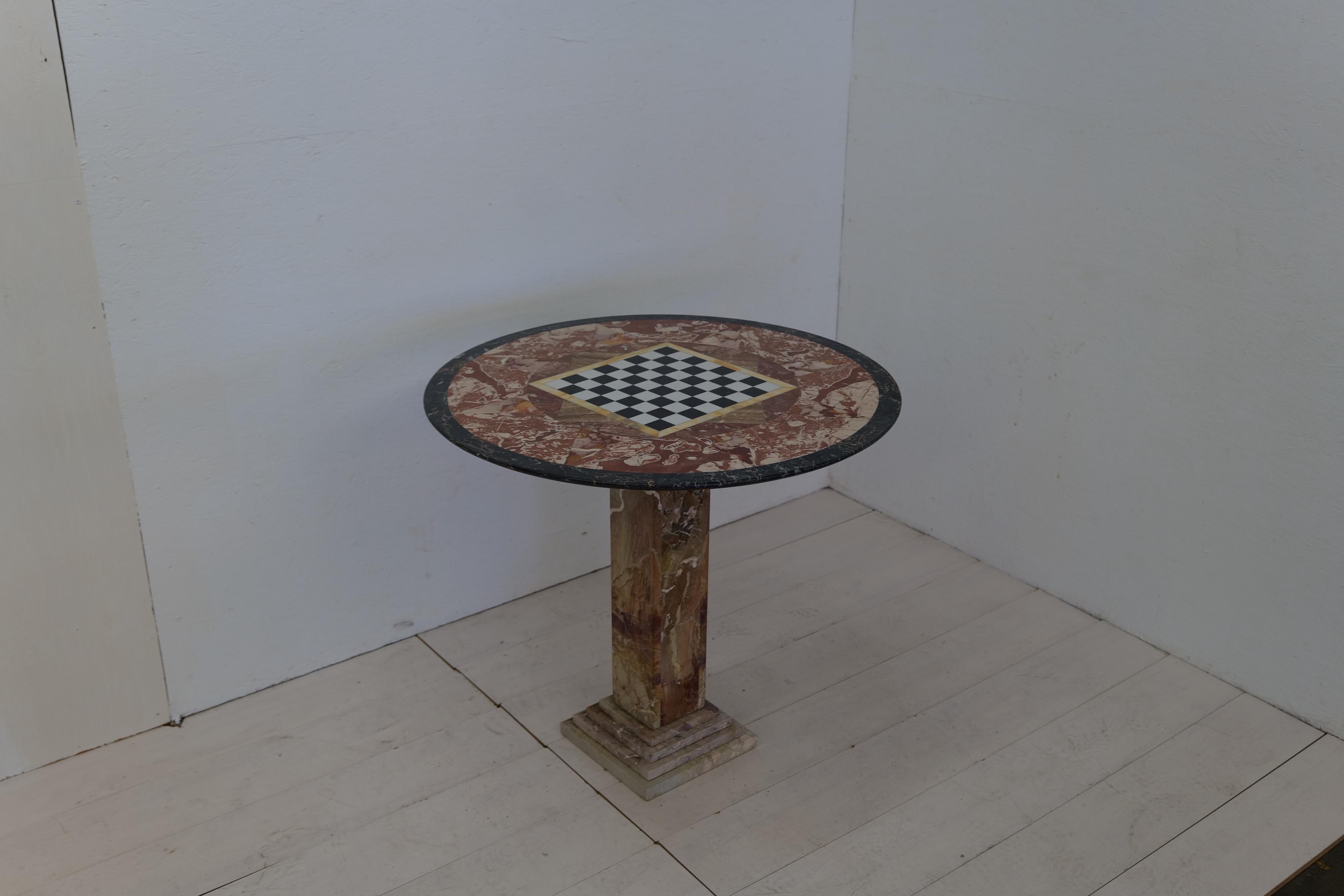 Extraordinary Midcentury Italian Green Marble Chess Table, 1950 For ...