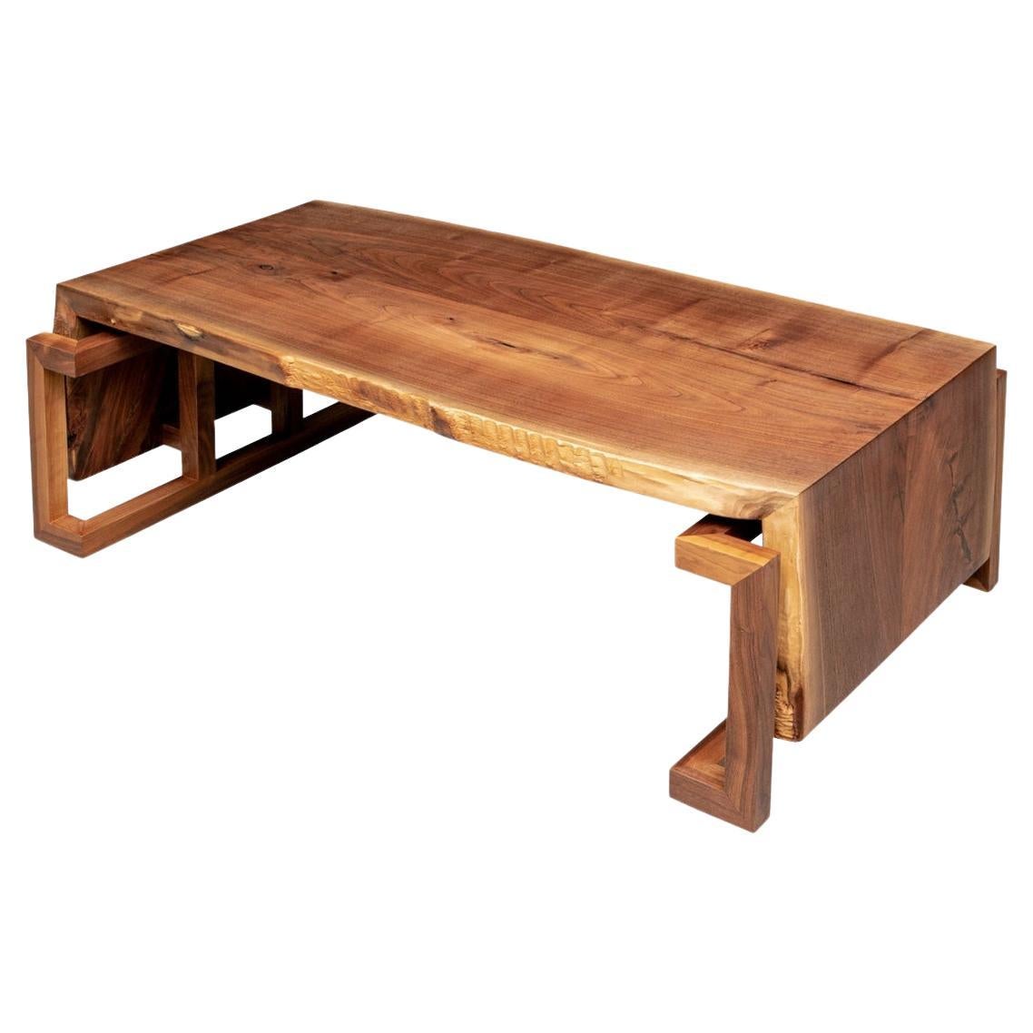 Extraordinary Natural Wood Coffee Table in the Manner of Nakashima For ...