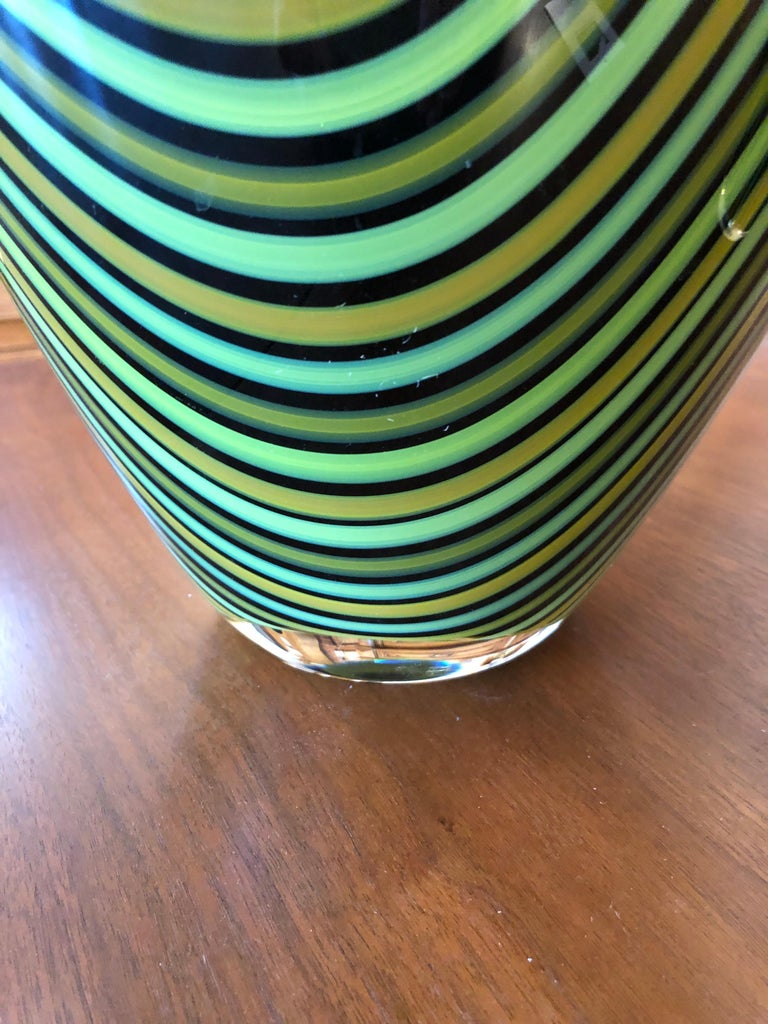 Extraordinary Pair of Blown Glass Vortex Vessels by Jeff Holmwood For ...