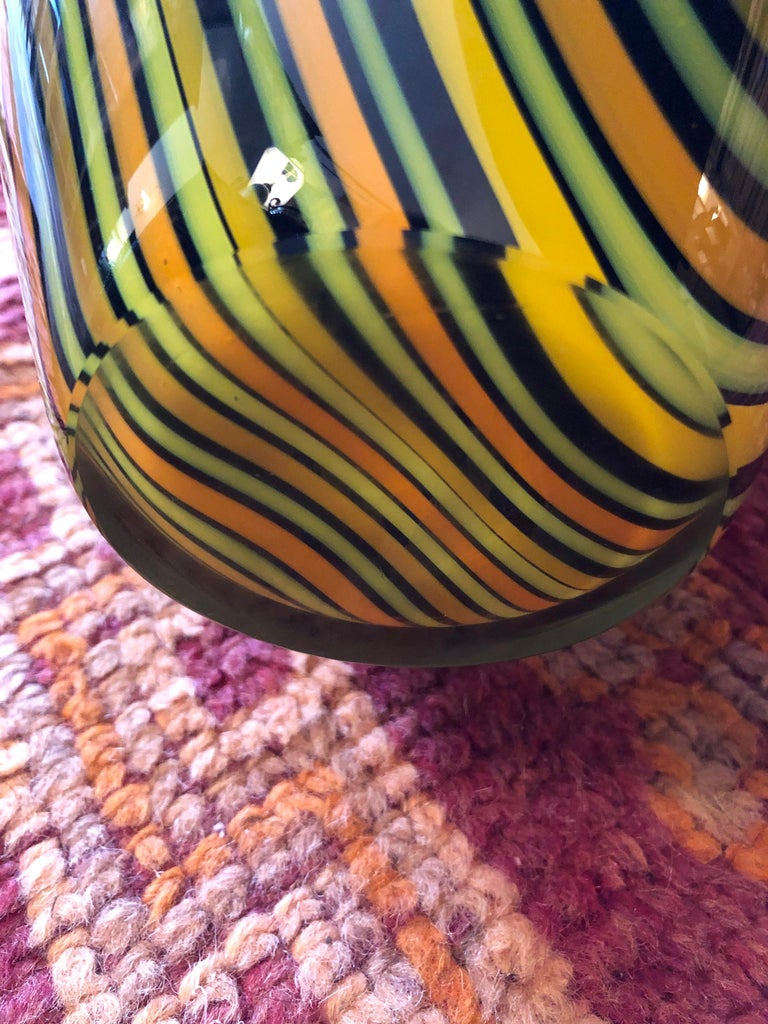 Extraordinary Pair of Blown Glass Vortex Vessels by Jeff Holmwood For ...