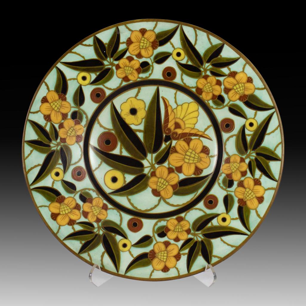 Extraordinary Rare Large (20") Charles Catteau (1880-1966) Art Deco ...