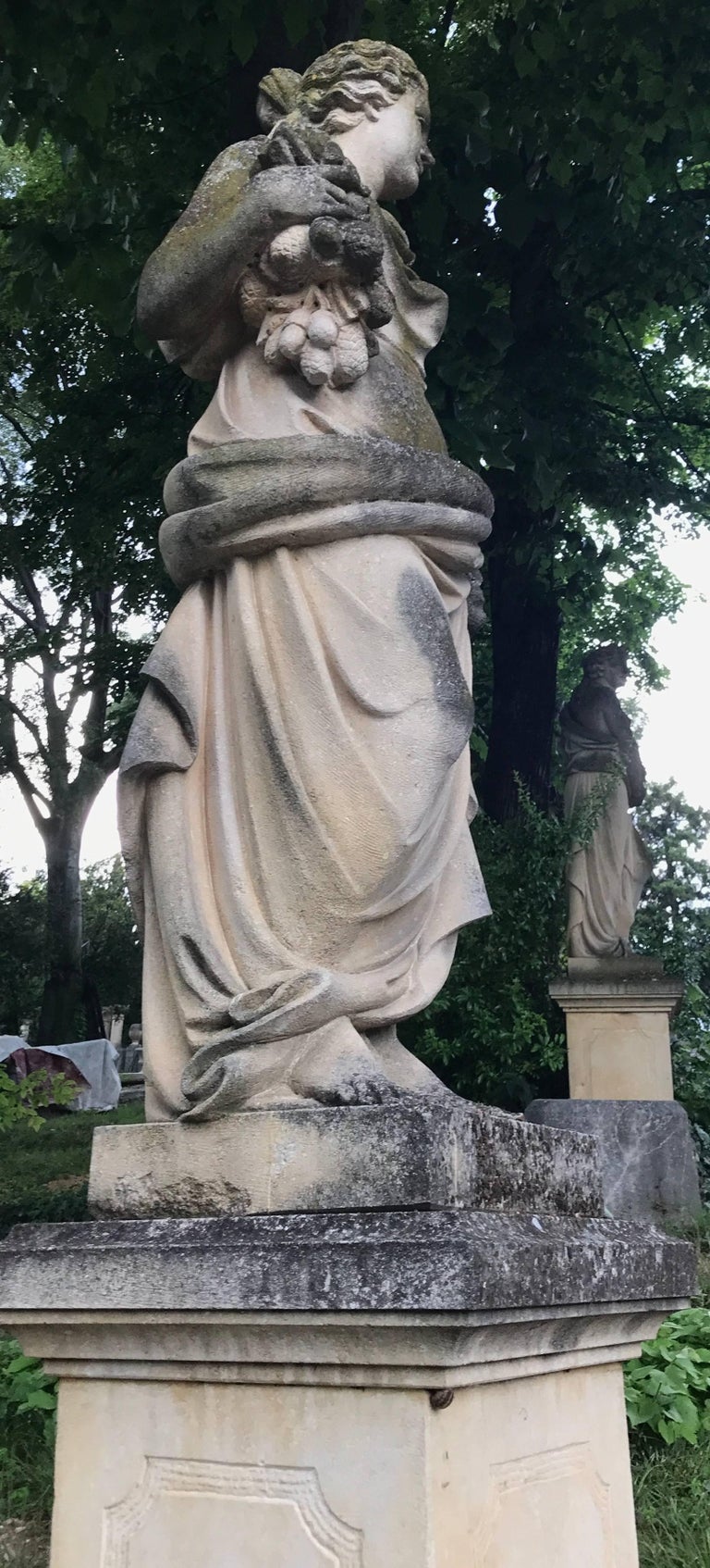 Extraordinary Set of Italian Stone Statues Representing the Four ...