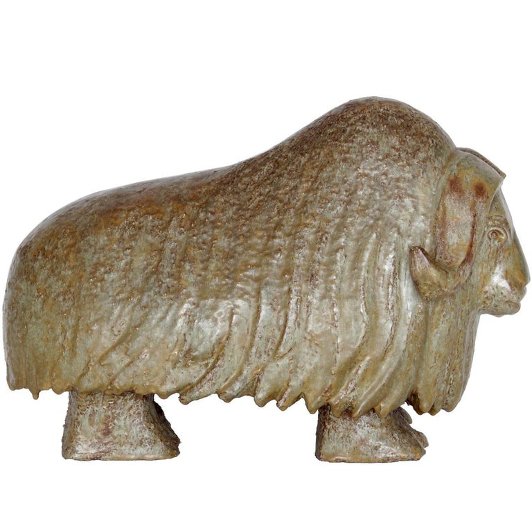 Rare 1950's Big Size Yak Danish Ceramic For Sale at 1stDibs