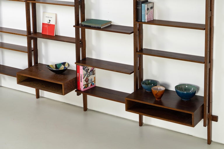 Extravagant Mid-Century Bookcase, Large Wall Unit 1960s, Wenge at ...