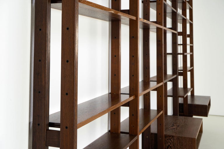 Extravagant Mid-Century Bookcase, Large Wall Unit 1960s, Wenge For Sale ...