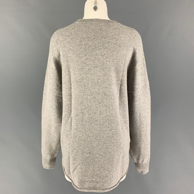 EXTREME CASHMERE Size XL Grey Heather Cashmere Blend Oversized Sweater ...