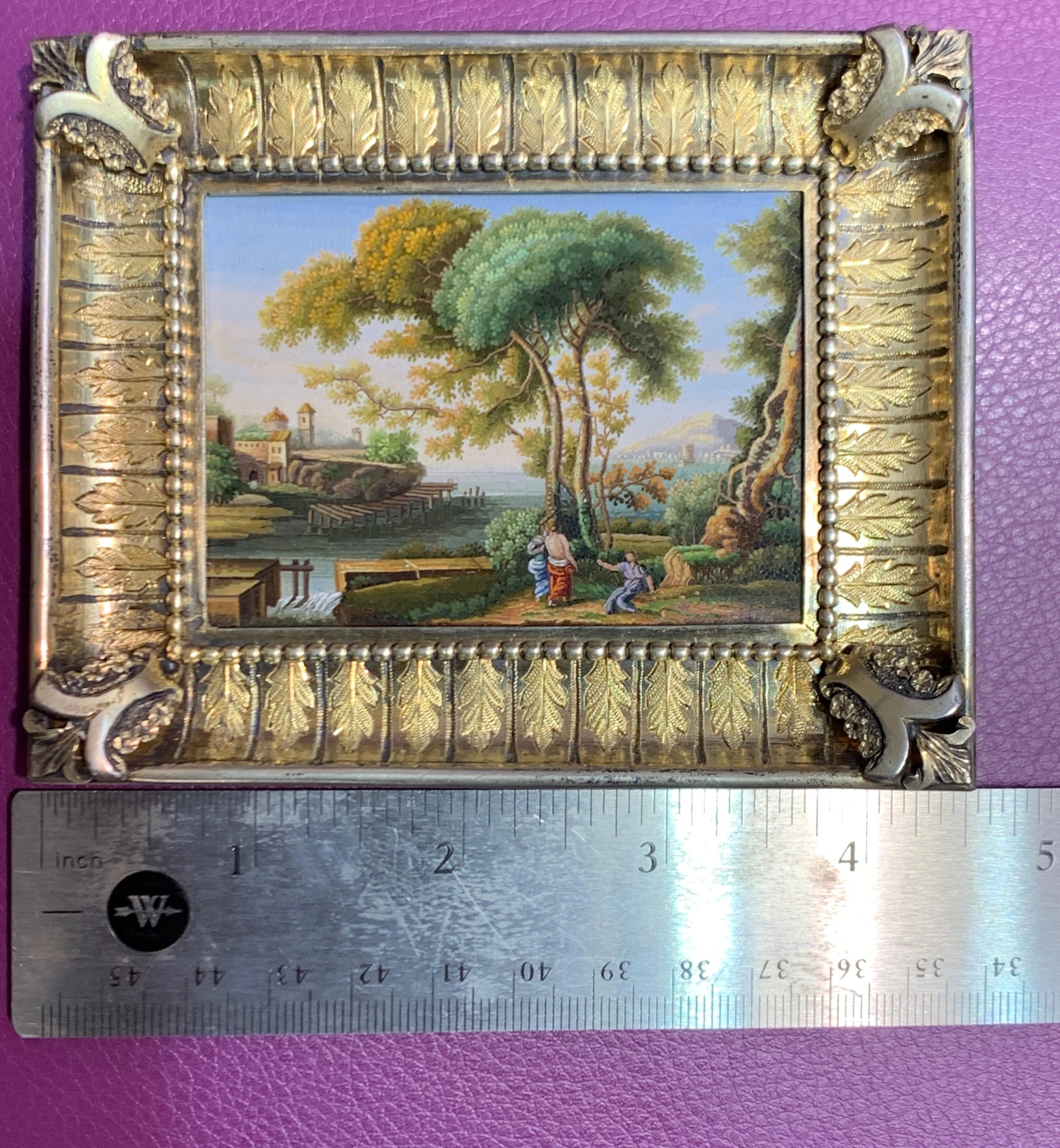 Extremely Fine 19th Century Micro Mosaic Desk Plaque For Sale at ...