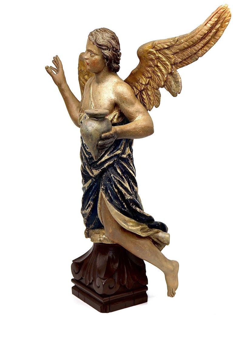 Extremely Fine Northern European Carved Wood and Polychrome Decorated ...